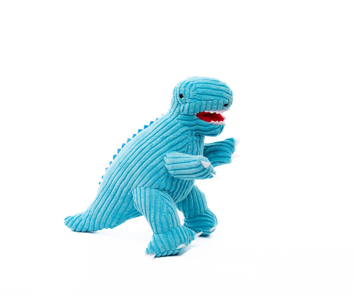 Small Corduroy T Rex dinosaur soft toy, baby dinosaur toy