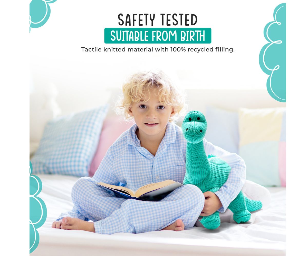 Best Years Ltd - Best Dinosaur Toys. Ice blue diplodocus knitted ...