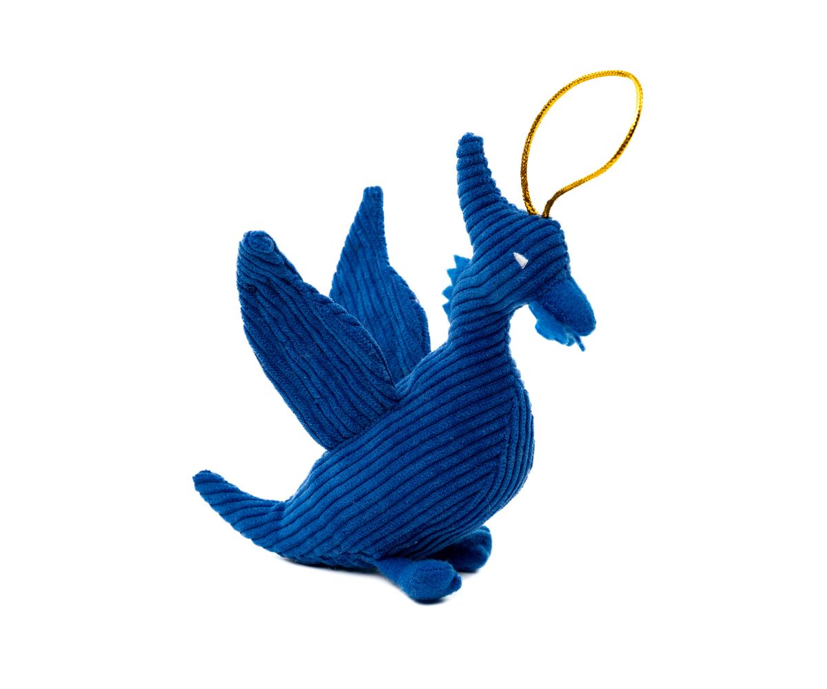 Corduroy Blue Liver Bird Hanging Decoration - Blue Liverbird Ornament