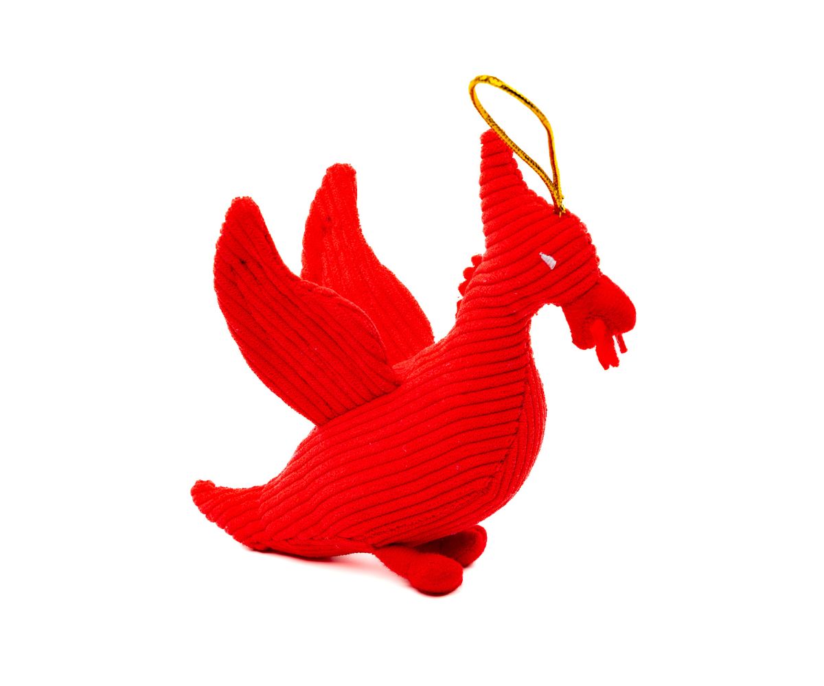 Corduroy Red Liver Bird Hanging Decoration - Red Liverbird Ornament