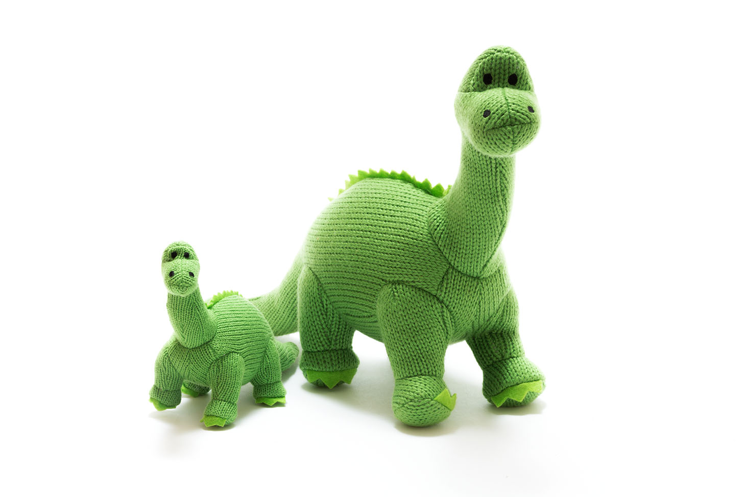Baby Dinosaur Toy Green Diplodocus Baby Rattle. Unique Baby Gift