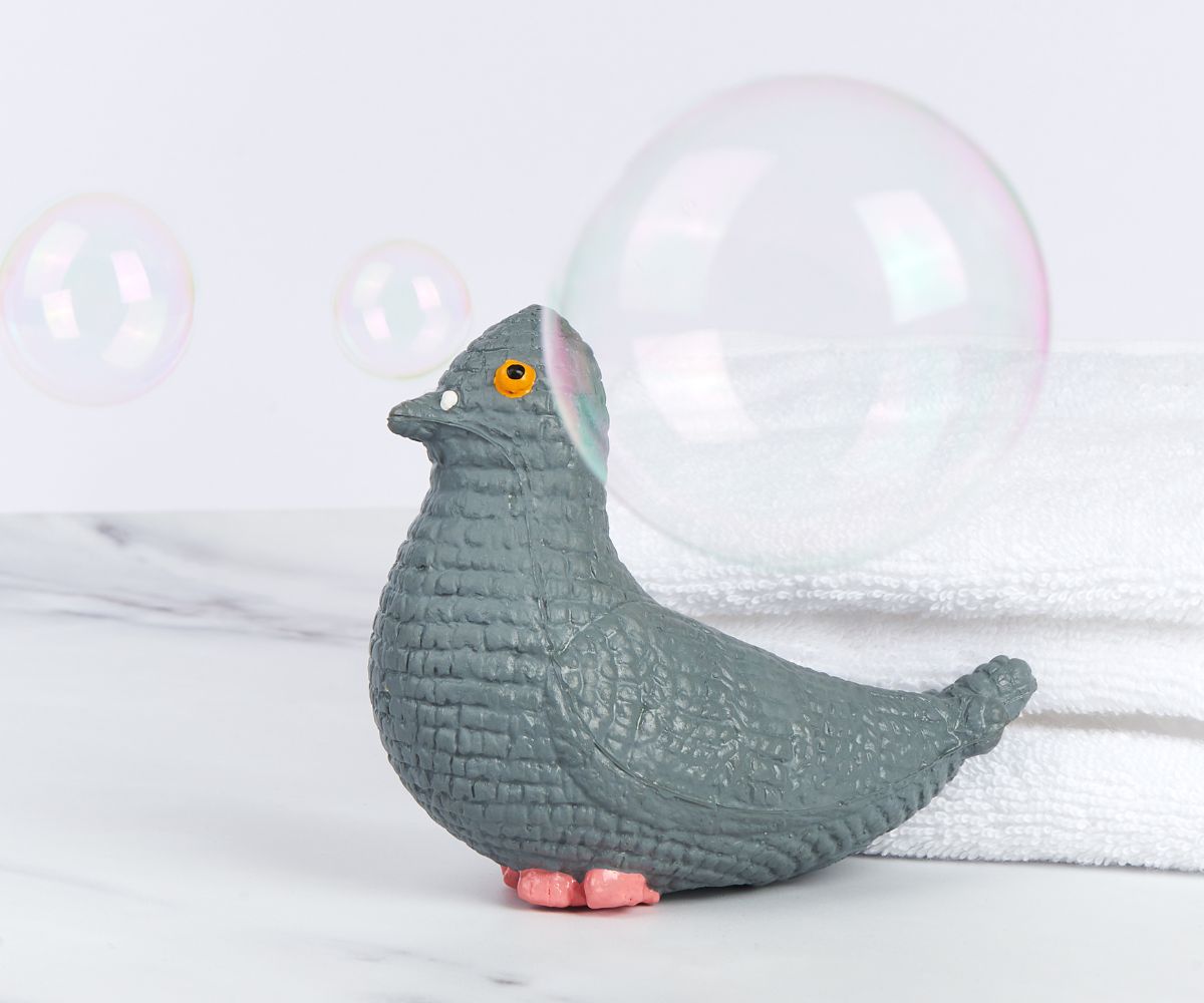 Natural Rubber Pigeon Toy - Bath toy & baby teething toy