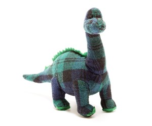 Baby Dinosaur Toys. Ice Blue Diplodocus Baby Rattle. Unique Baby Gift