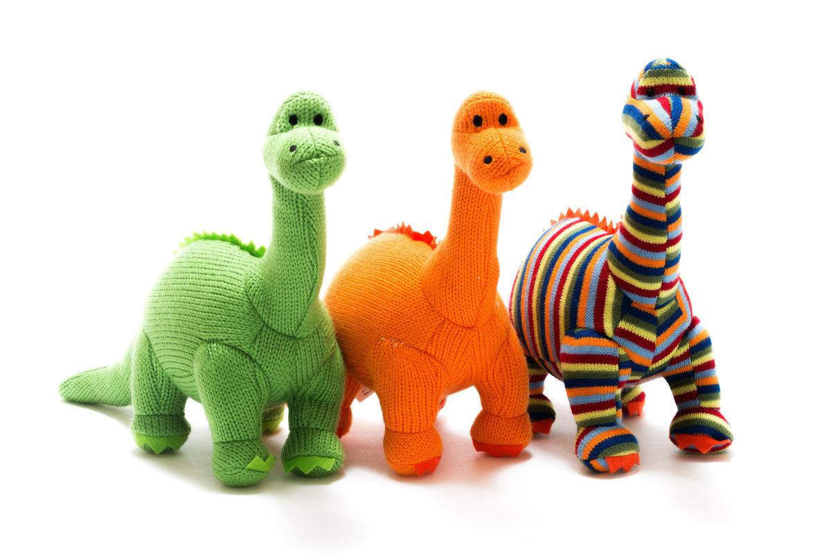 Best Years Ltd - Best Dinosaur Toy Green Diplodocus Knitted Dinosaur ...
